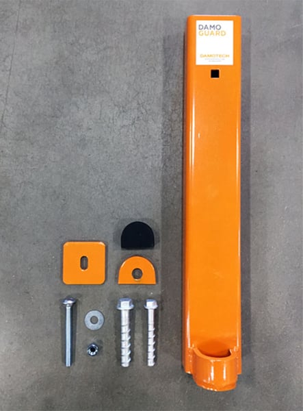Why is the Damo Guard attached to the upright with bolts?