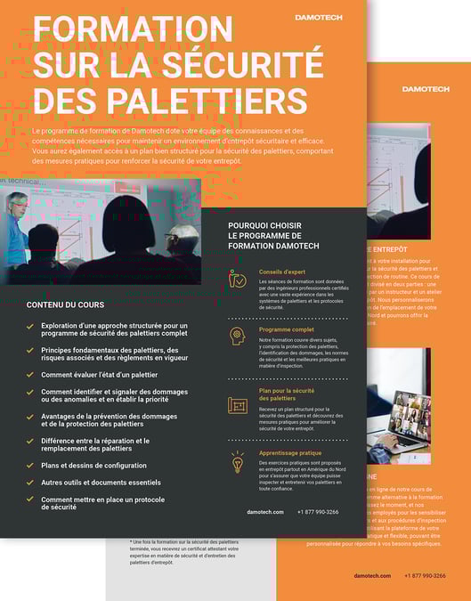 Rack Safety Training Infosheet | Damotech