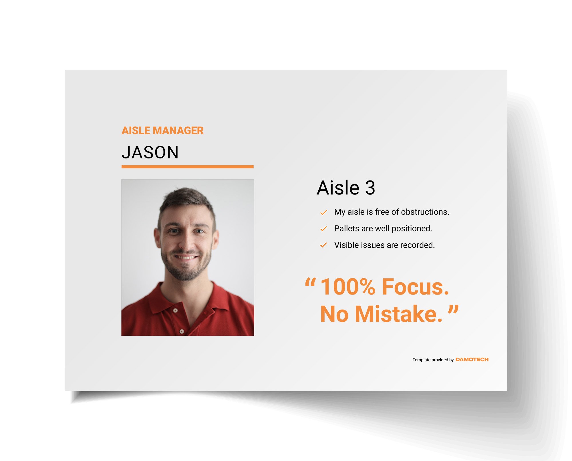 Safety sign for Warehouse End-of-aisle | Damotech