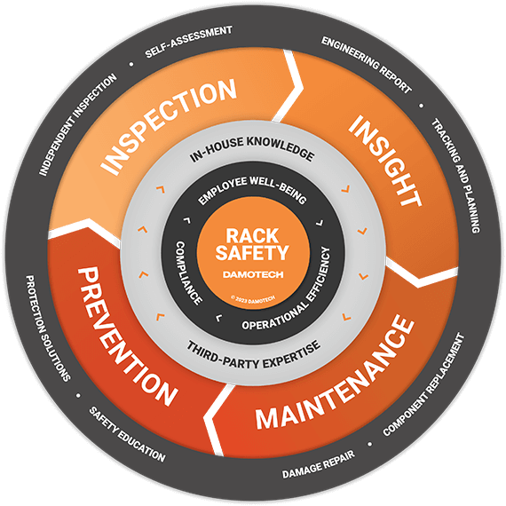 Rack Safety Flywheel Infographic | Damotech