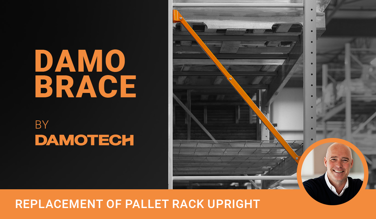 Adjustable brace for pallet racking | Explainer video | Damotech