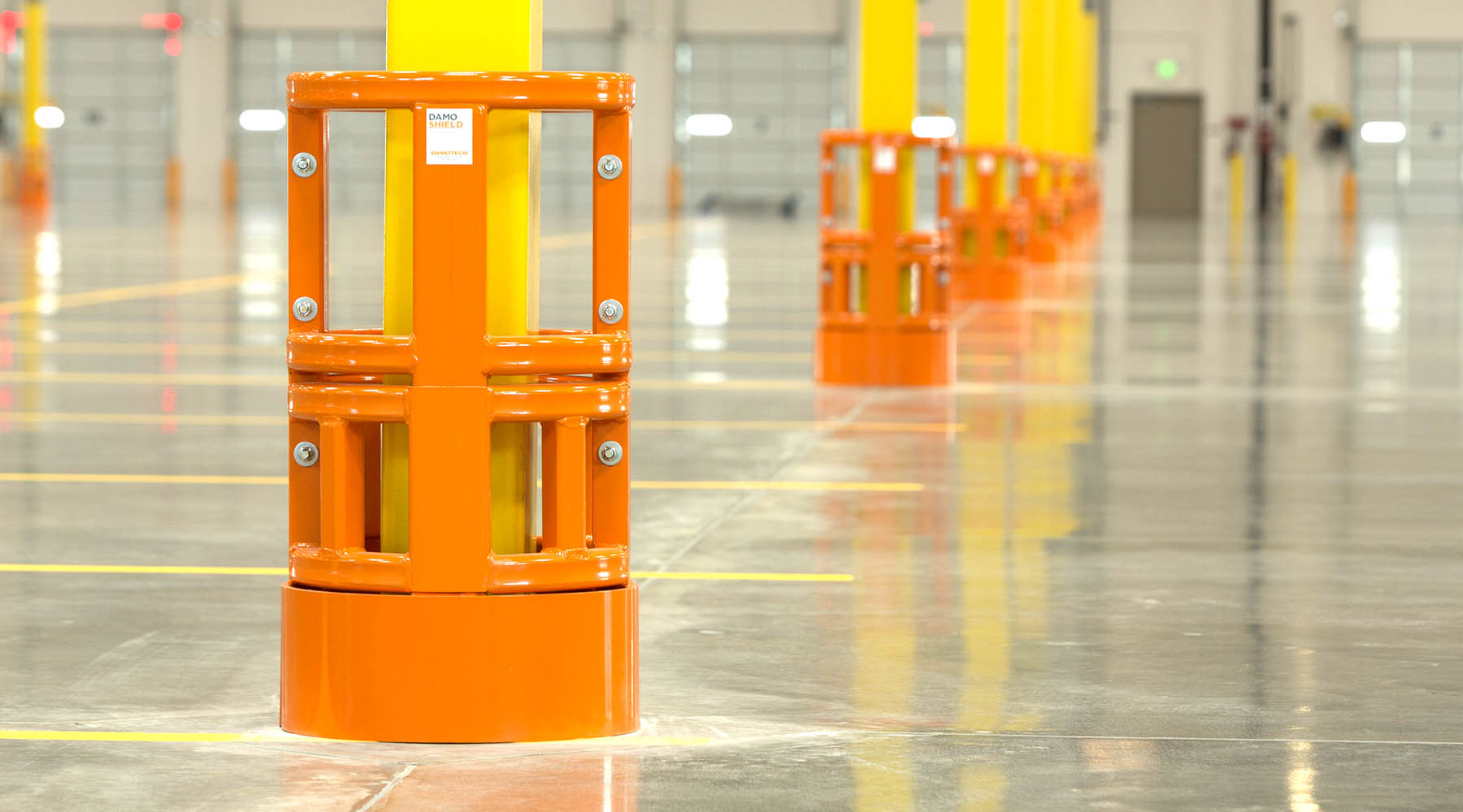 DAMO SHIELD - Unité de protection de colonnes d'entrepôt - DAMOTECH